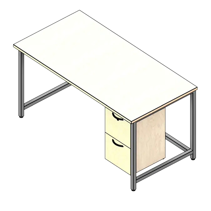 BIM objects - Free download! Public Safety Steel Workstation | BIMobject