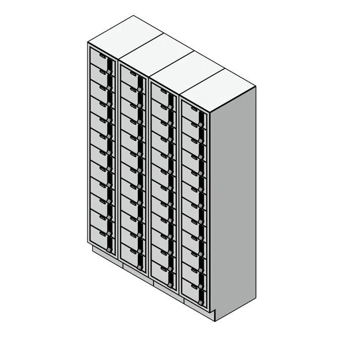 BIM objects - Free download! USB Electronics Metal Locker | BIMobject