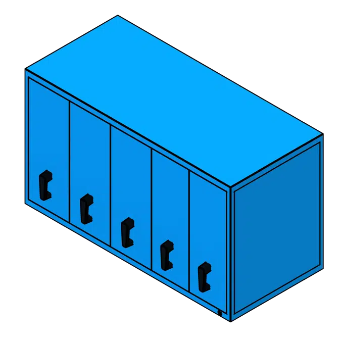 BIM objects - Free download! Vertical Drawer Cabinets Industrial ...