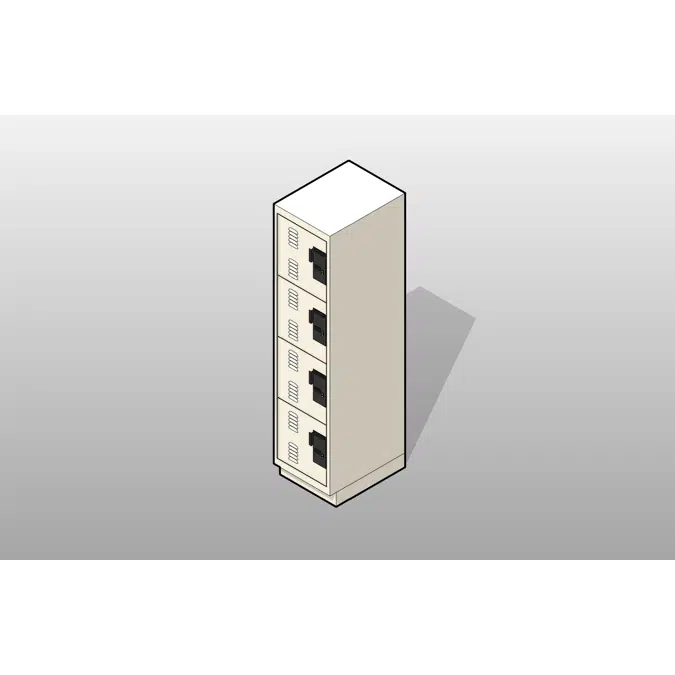BIM objects - Free download! Tiered Personal Storage Metal Locker ...