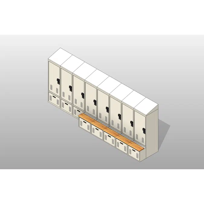 BIM objects - Free download! Bench Top-Option 4 Personal Storage ...