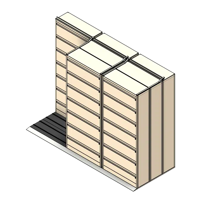 BIM objects - Free download! Sliding Lateral Files 4 Post Shelving ...