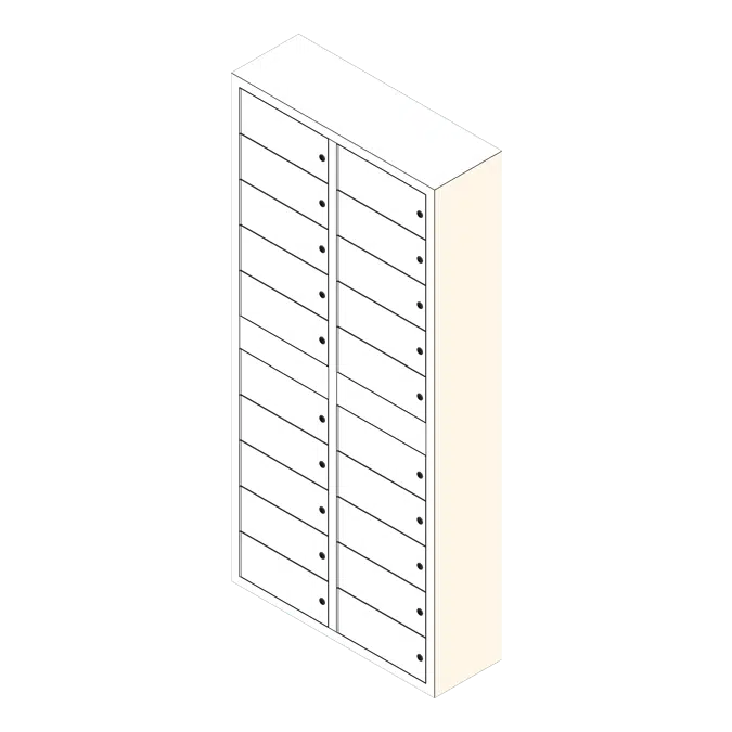 BIM objects - Free download! Combination Rifle/Pistol Metal Lockers ...