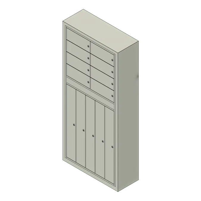 BIM objects - Free download! Combination Rifle/Pistol Metal Lockers ...