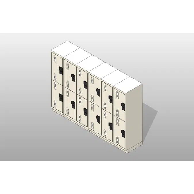 BIM objects - Free download! 2 Tier-Option 1 Personal Storage Lockers ...