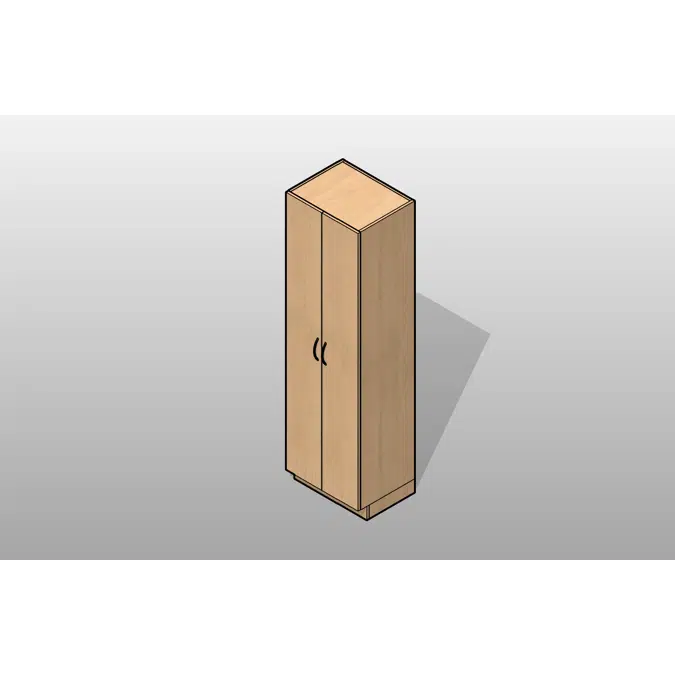 Objetos BIM - ¡Descarga gratis! 2 Door Laminate Storage Cabinet | BIMobject