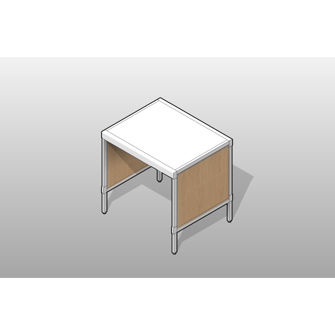 BIM objects - Free download! Basic Aluminum Frame Console | BIMobject