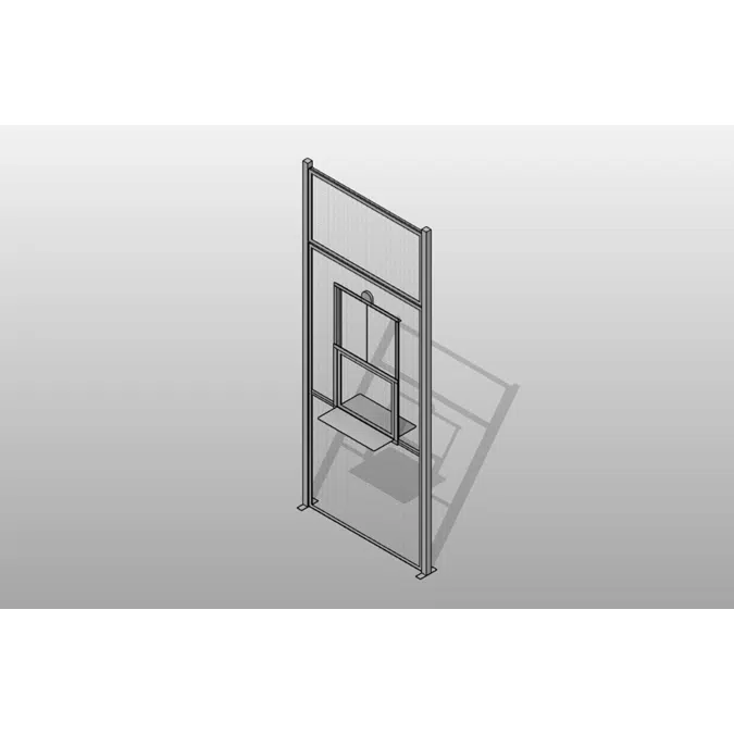 BIM objects - Free download! Service Window Wire Partition | BIMobject