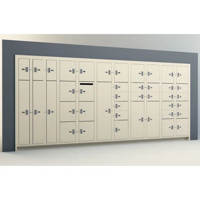 BIM 객체 - 무료로 다운로드하세요! 5 Columns-42 Total Openings Steel Evidence Locker ...