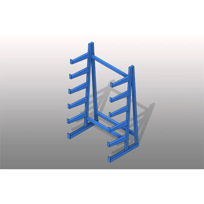 BIM objects - Free download! Heavy Duty Steel Bar Rack | BIMobject