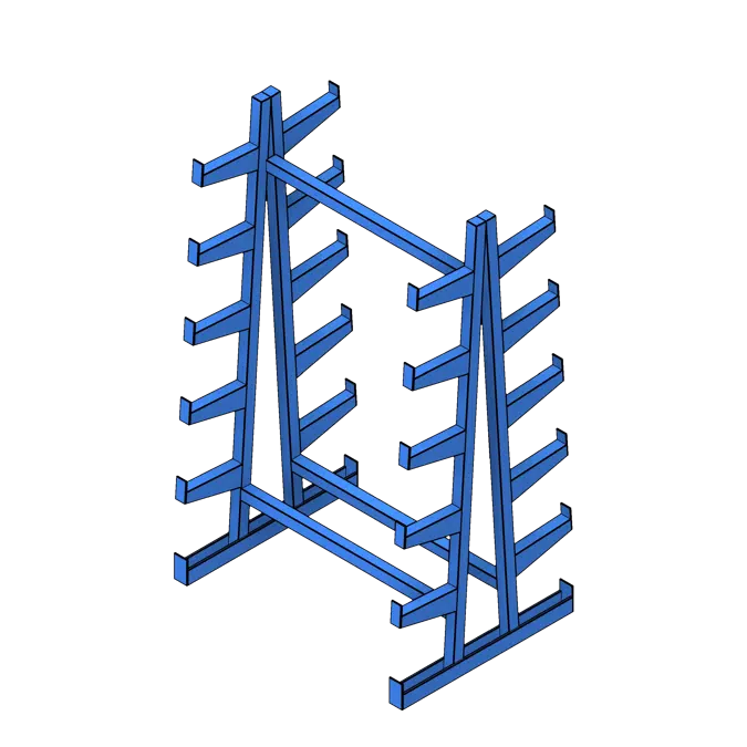 Objetos BIM - ¡Descarga gratis! Heavy Duty Steel Bar Rack | BIMobject