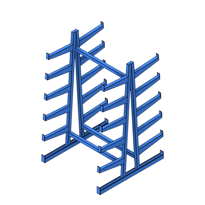 Objetos BIM - ¡Descarga gratis! Heavy Duty Steel Bar Rack | BIMobject