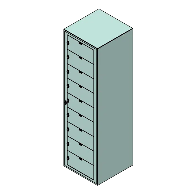BIM objects - Free download! Uniform Exchange Metal Locker | BIMobject