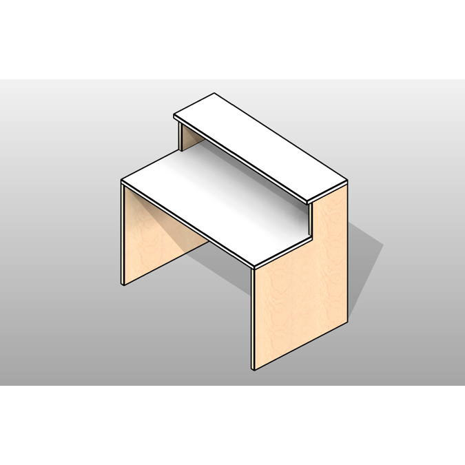 BIM objects - Free download! Transaction Console Executive Laminate ...