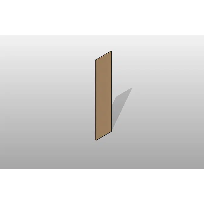 BIM objects - Free download! Locker Laminate End Panel | BIMobject