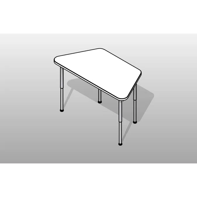 BIM objects - Free download! Trapezoid Classroom Table | BIMobject
