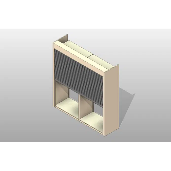 BIM objects - Free download! 2 Unit-84W24D88 Roll-Down Garment Rack ...