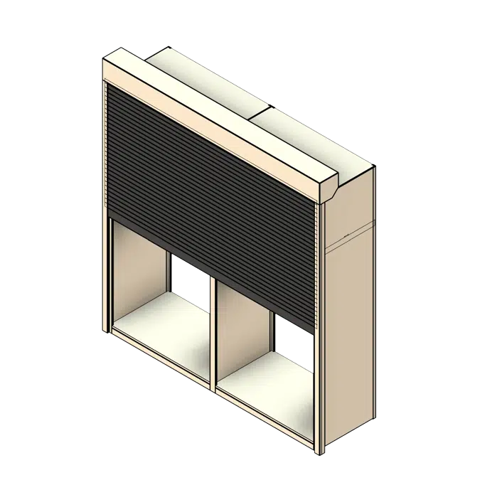 Objetos BIM - ¡Descarga gratis! 2 Unit-84W24D88 Roll-Down Garment Rack ...