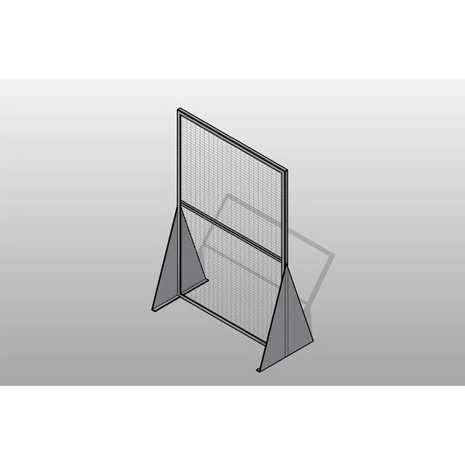BIM objects - Free download! Wire Mesh Panel Art Storage Rack | BIMobject