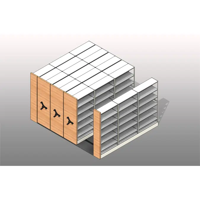 BIM objects - Free download! Standard 4 Post High Density Shelving ...