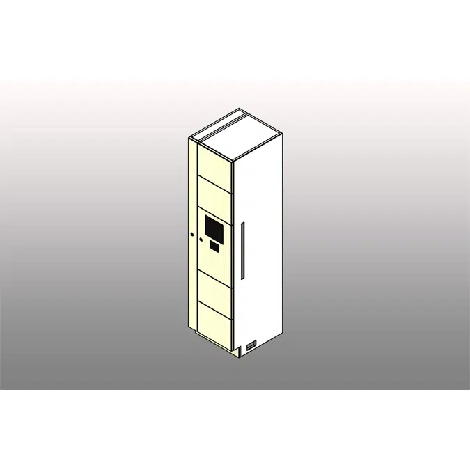BIM objects - Free download! Kiosk Laminate Smart Parcel Locker | BIMobject