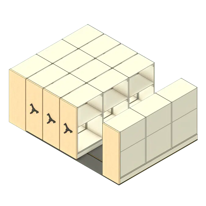 BIM objects - Free download! Property Bag High Density Shelving | BIMobject