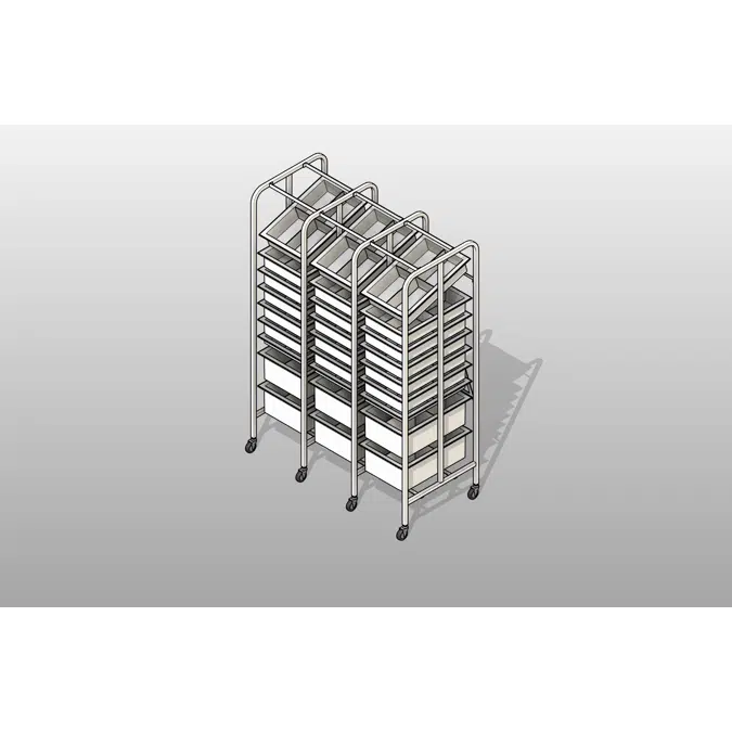 BIM objects - Free download! Medical Supply Storage Rack | BIMobject