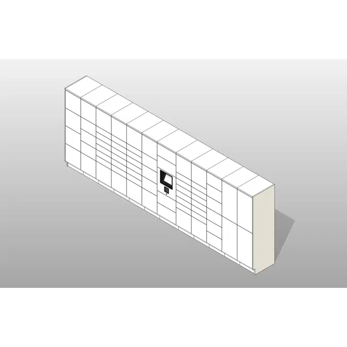 BIM objects - Free download! 68 Total Openings Laminate Smart Locker ...