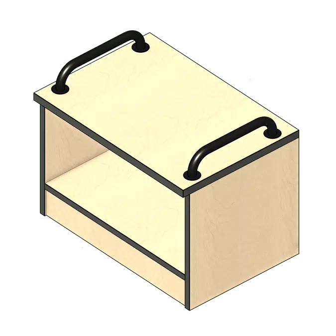 BIM objects - Free download! Printer Cart Laminate Cabinet | BIMobject