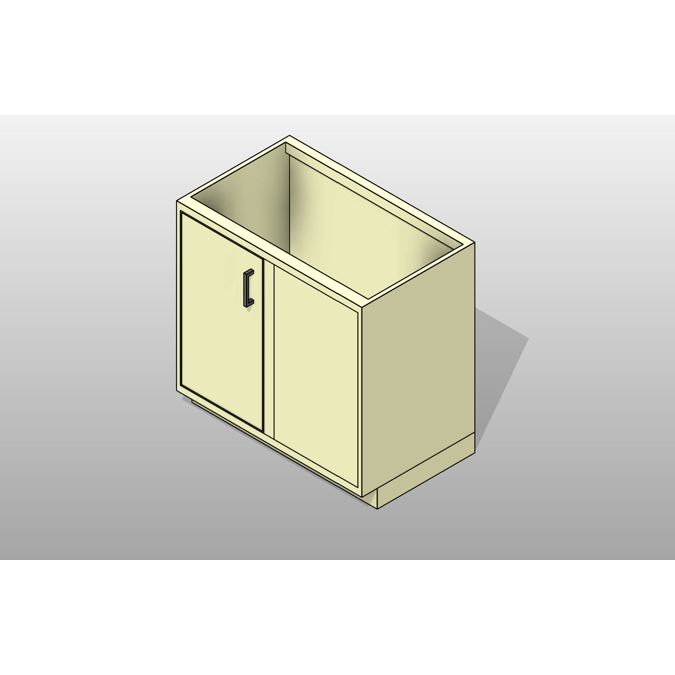BIM objects - Free download! Dead Corner Steel Lab Base Cabinet | BIMobject