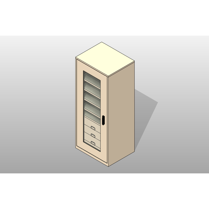BIM objects - Free download! Shelves and Drawers Museum Preservation ...