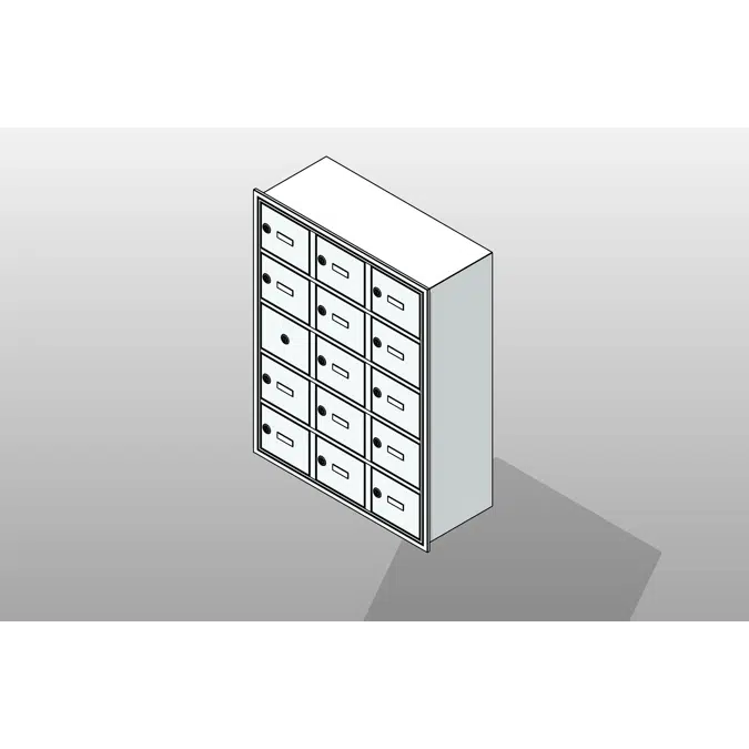 BIM objects - Free download! Recessed Cell Phone Aluminum Locker ...