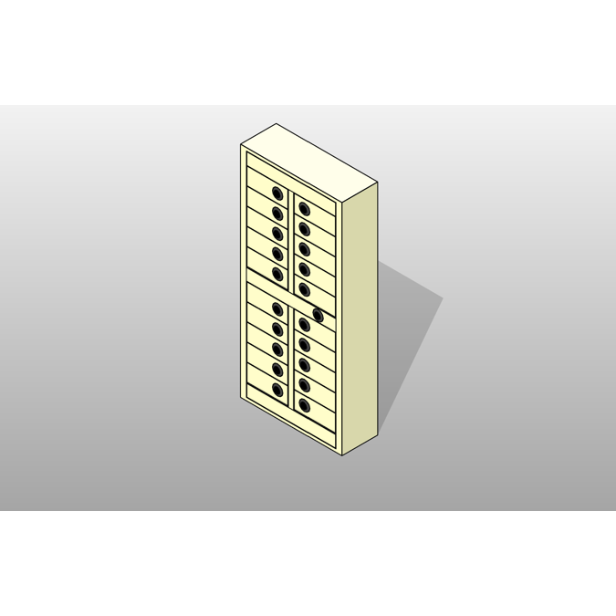 BIM objects - Free download! Freestanding Gun Metal Locker | BIMobject