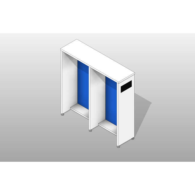 BIM objects - Free download! Educational Bookshelf/ Study Countertop ...