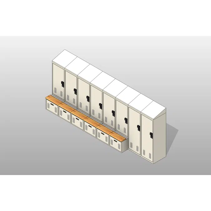 BIM objects - Free download! Combo-Option 4 Personal Storage Lockers ...