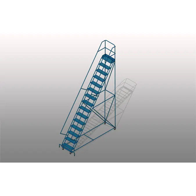 BIM objects - Free download! Mobile Warehouse Ladder | BIMobject