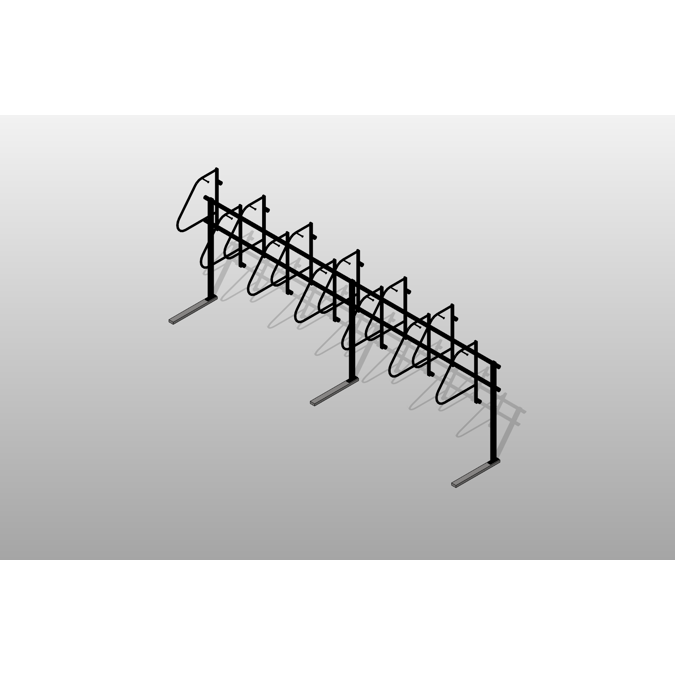 BIM objects - Free download! High Density Steel Bike Rack | BIMobject