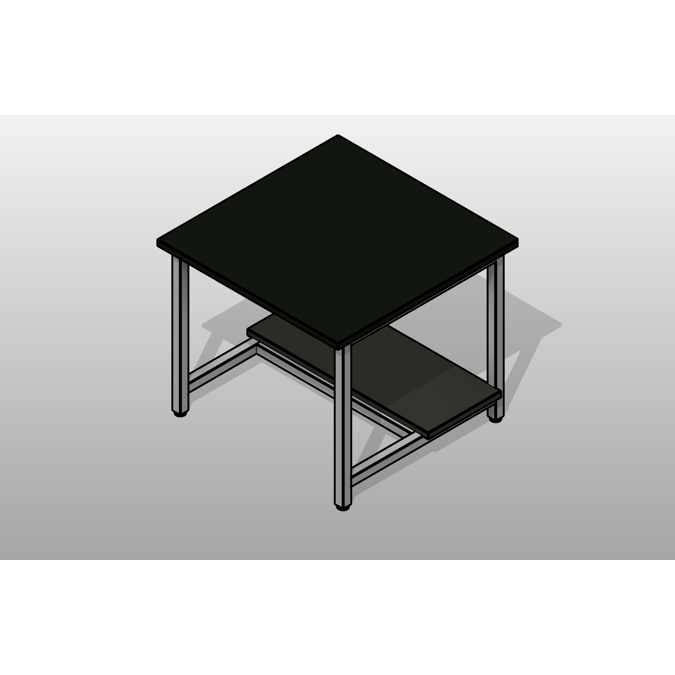 BIM objects - Free download! Work Surface Steel Workstation | BIMobject