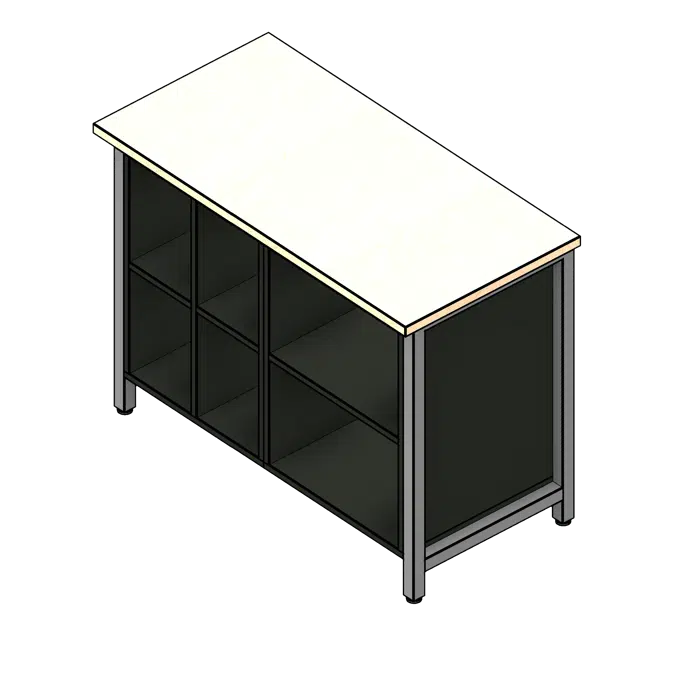 BIM objects - Free download! Work Surface Steel Workstation | BIMobject