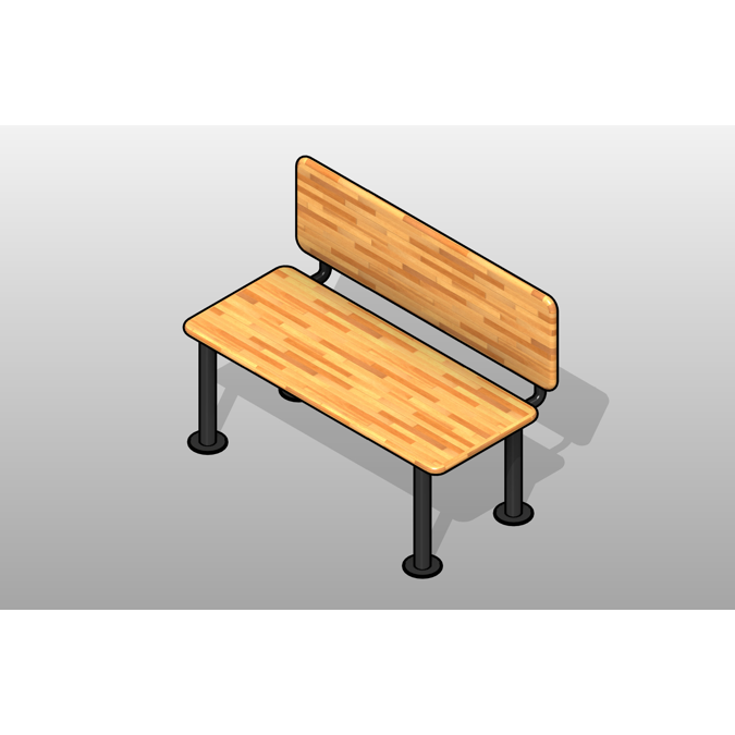 BIM objects - Free download! Freestanding ADA Locker Bench | BIMobject