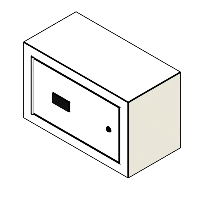 BIM objects - Free download! Wall Mounted Gun Metal Locker | BIMobject