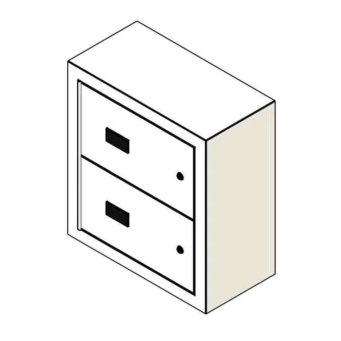 BIM objects - Free download! Wall Mounted Gun Metal Locker | BIMobject