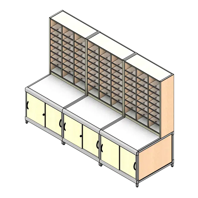 BIM objects - Free download! 09' Wide - Option 10 Mail Room | BIMobject