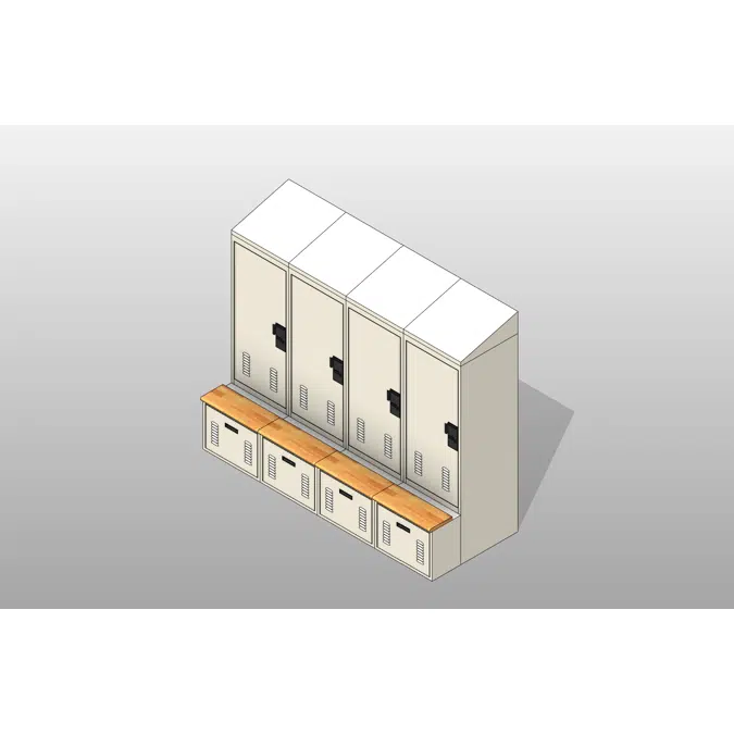 BIM objects - Free download! Bench Top-Option 2 Personal Storage ...