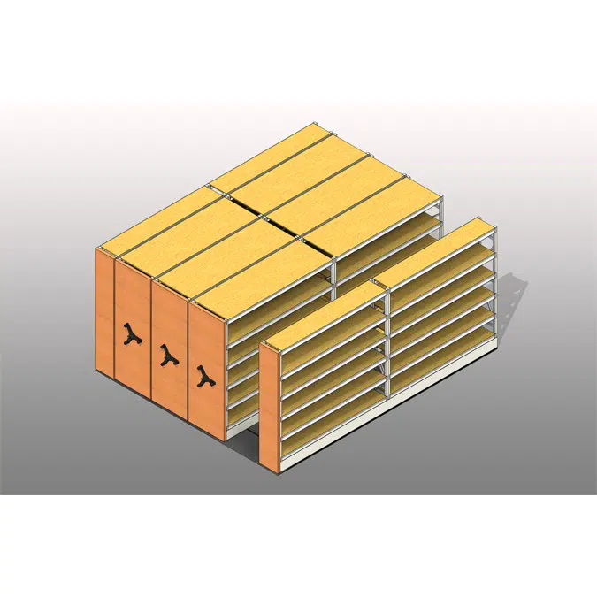 BIM objects - Free download! Standard Wide Span High Density Shelving ...