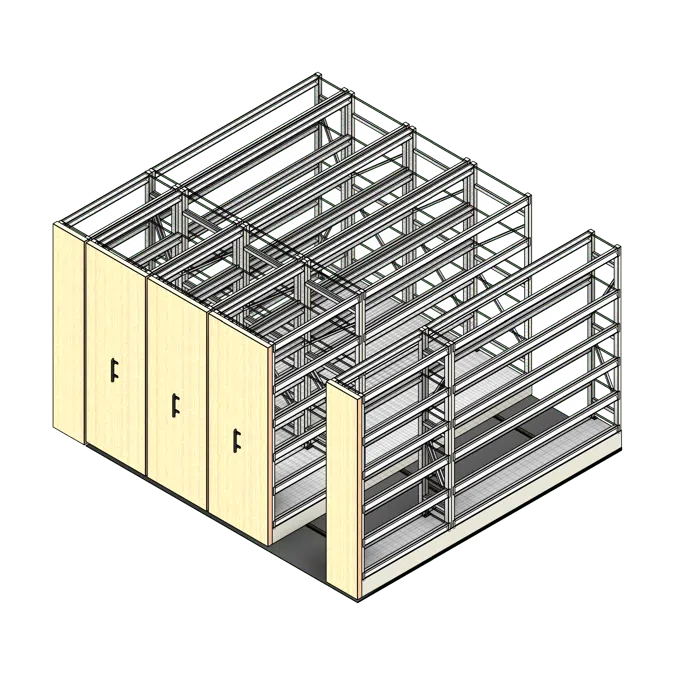 BIM objects - Free download! Standard Wide Span High Density Shelving ...