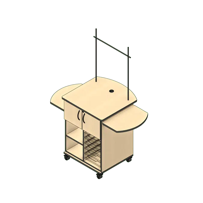 BIM objects - Free download! 3D Printer Laminate Cabinet | BIMobject