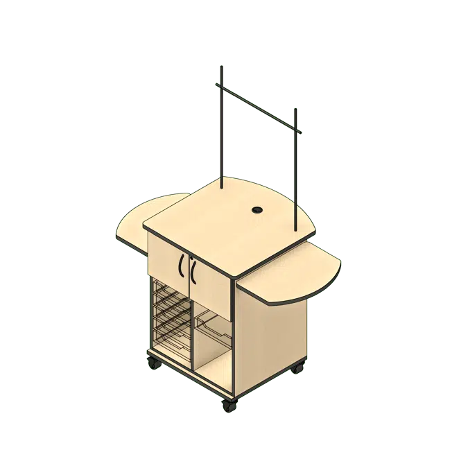 BIM objects - Free download! 3D Printer Laminate Cabinet | BIMobject