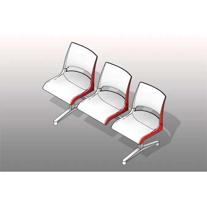 BIM objects - Free download! Tandem Polypropylene Seating | BIMobject