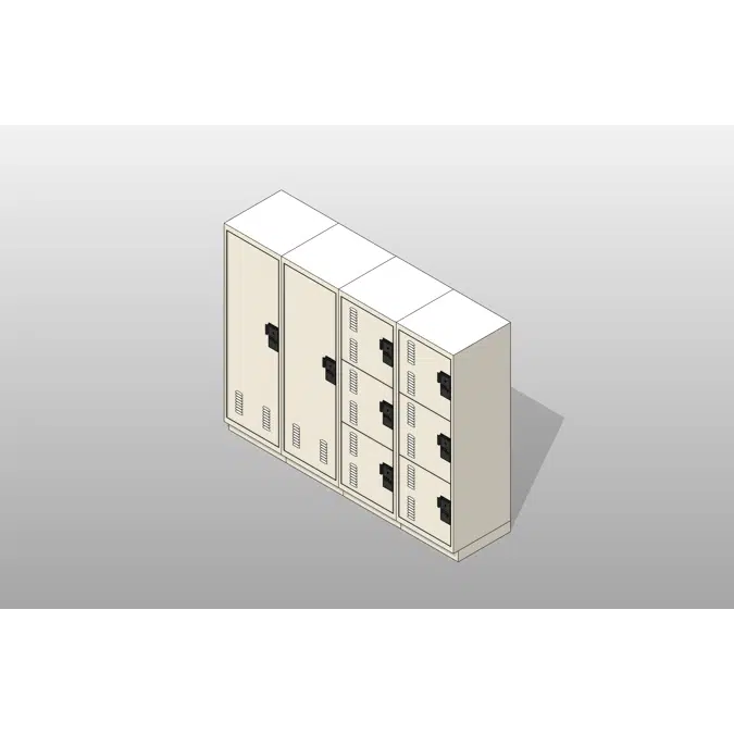 BIM objects - Free download! Combo-Option 1 Personal Storage Lockers ...